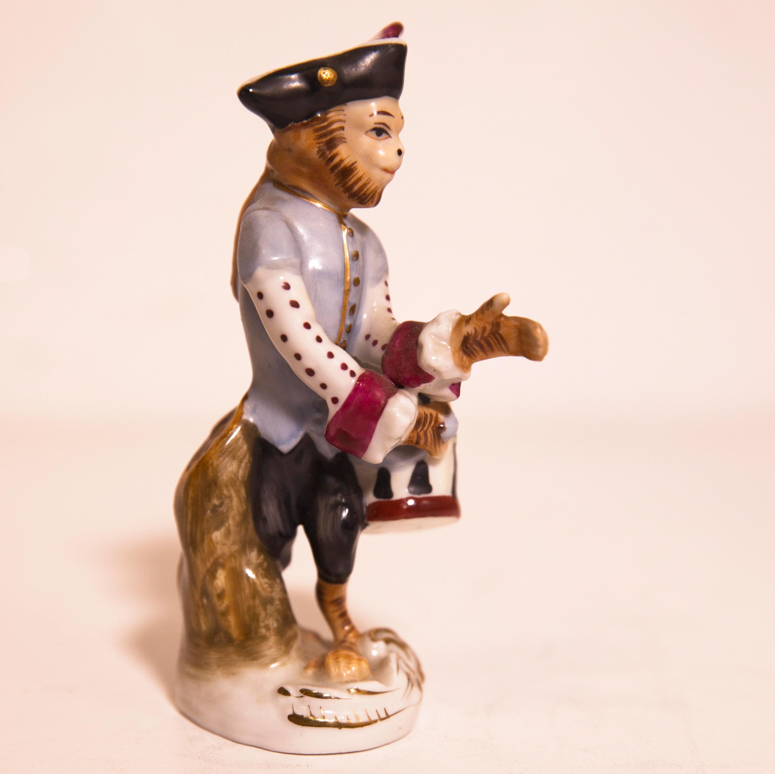 Porcelain 'monkey Band' Drummer Figurine - Etsy