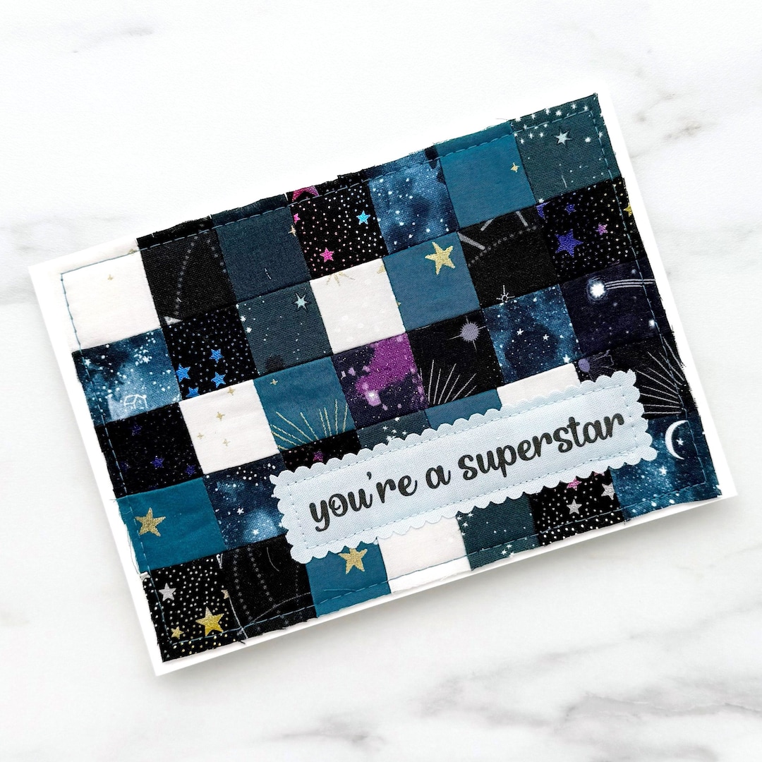 You're a Superstar, Congratulations Card, Graduation Card, Quilted Card ...