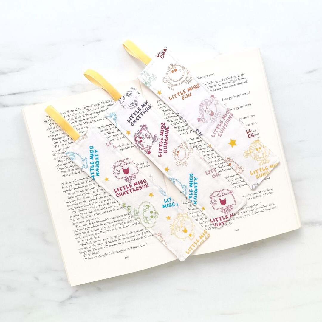 Little Miss Fabric Bookmark, Kids Bookmark for Young Reader, Reading ...