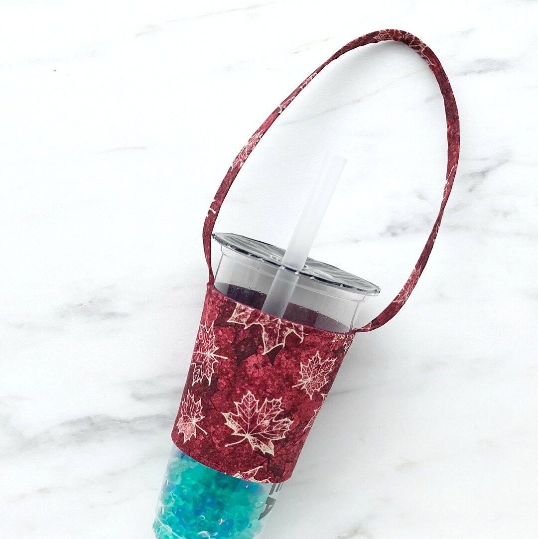 Maple Leaf Bubble Tea Carrier, Boba Tea Cup Holder With Strap, Busy Mom ...