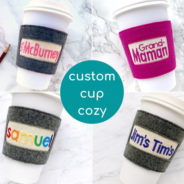 Personalized Coffee Cup Sleeves - Etsy