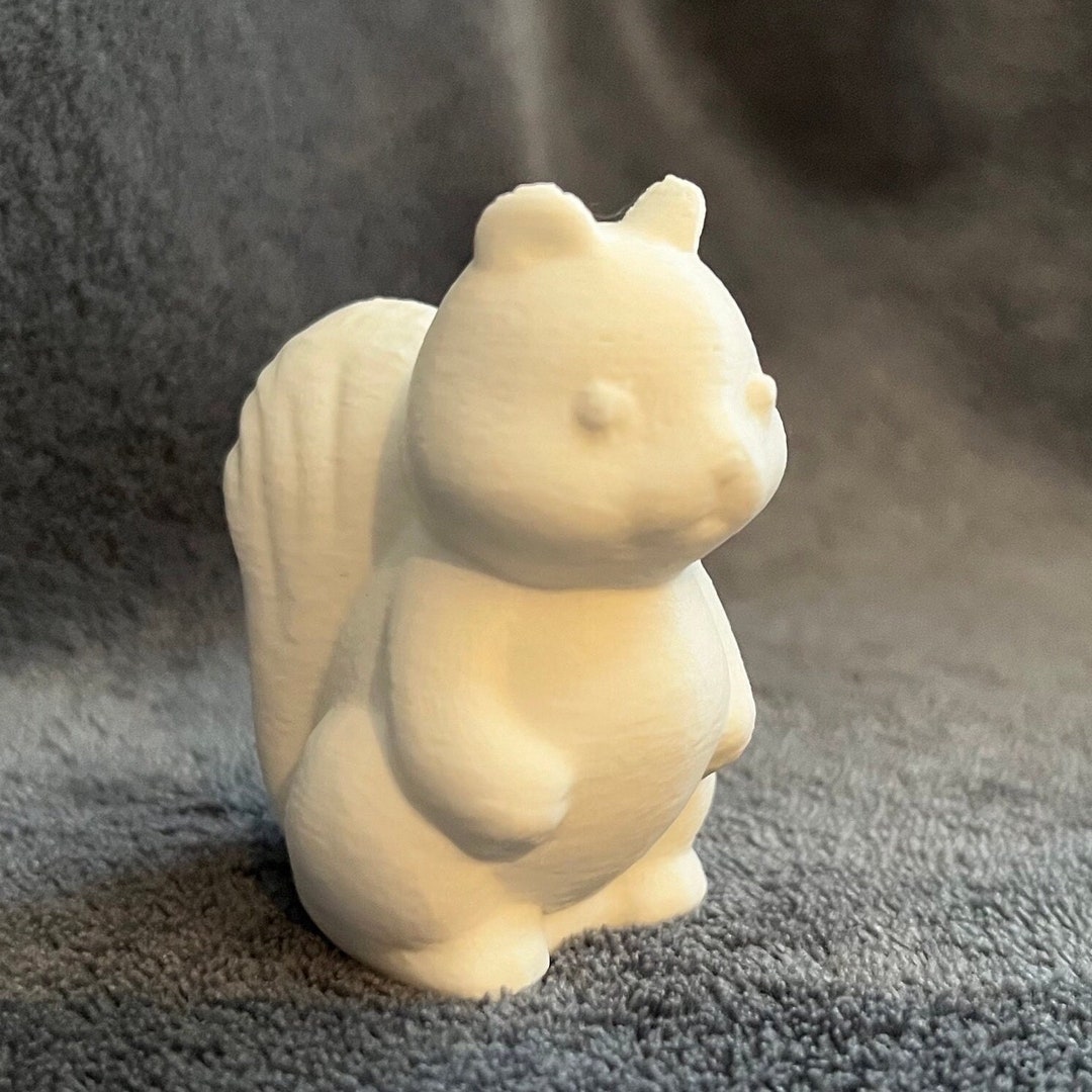 3D Printed Squirrel Statue Desk Companion - Etsy