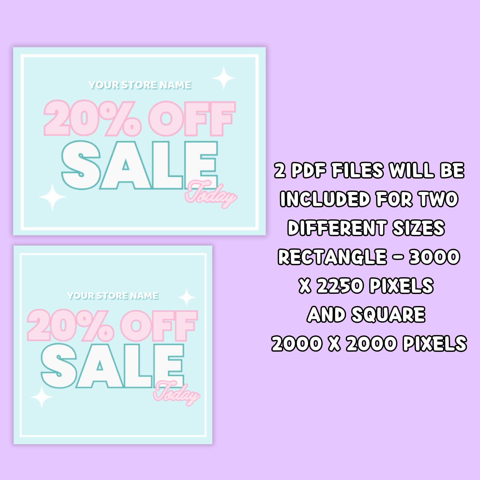 25 PASTEL PRODUCT LISTINGS - Pastel Cute Aesthetic Theme Etsy Shop ...