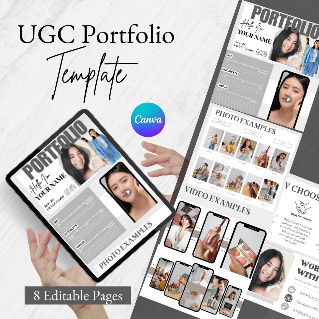 UGC PORTFOLIO TEMPLATE - Minimalist Neutral Ugc Creator Portfolio -ugc ...