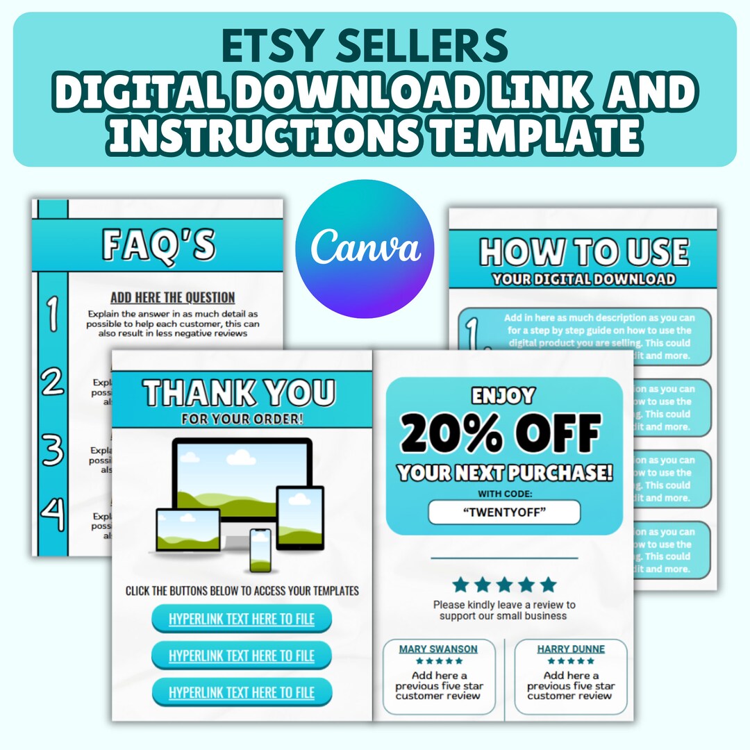 PDF TEMPLATE LINK Download Instruction Templates for Digital Products ...