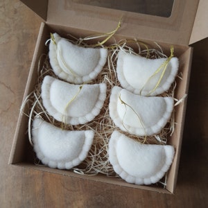 Set of 6 Small Cute Dumpling Ornaments Food Décor Polish Pierogi - Etsy
