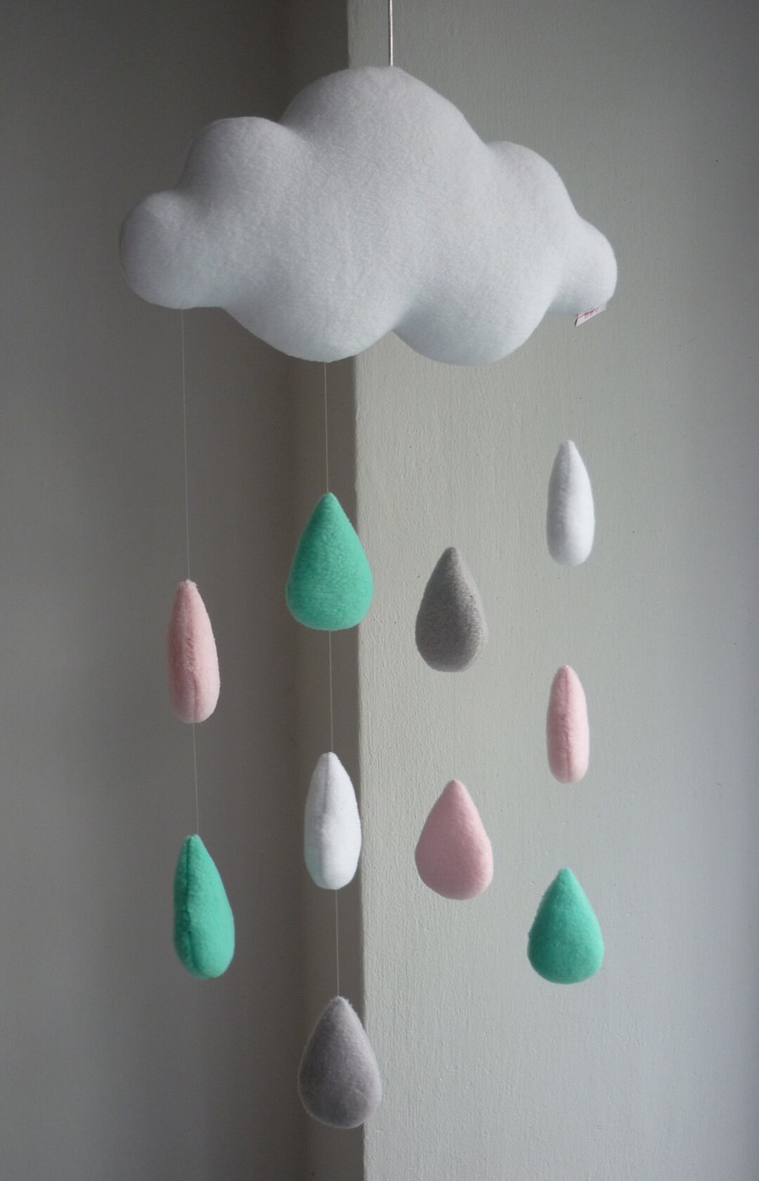 Rain Cloud Baby Mobile, Nursery Crib Mobile - Etsy