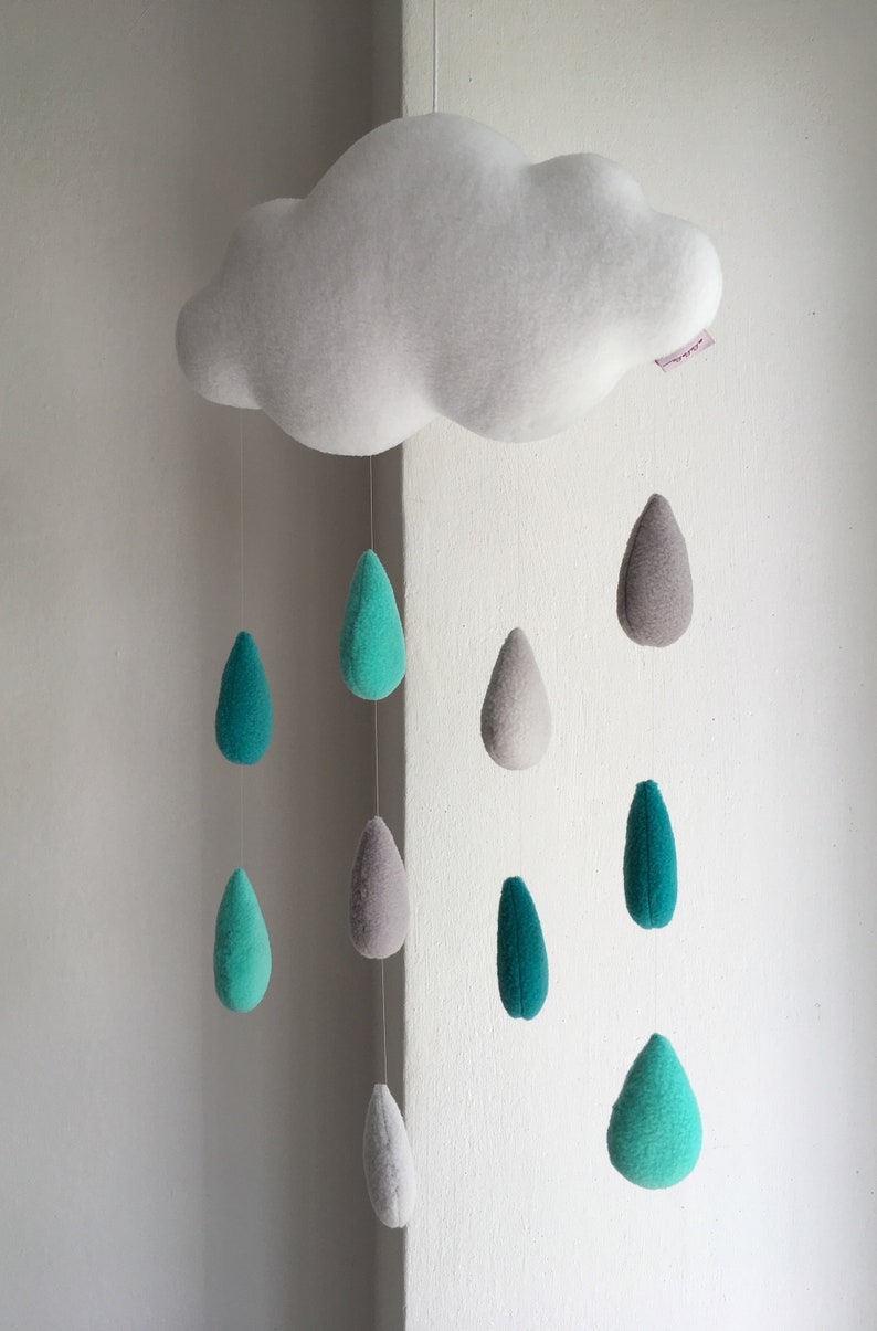 Rain Cloud Mobile Decorative Baby Mobile | Etsy