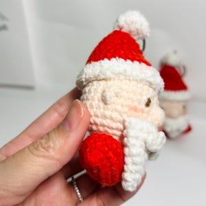 Crochet Santa Claus Keychain: Handmade Christmas Ornament - Etsy