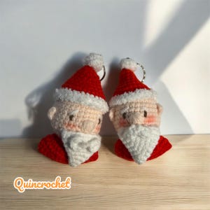 Crochet Santa Claus Keychain: Handmade Christmas Ornament - Etsy