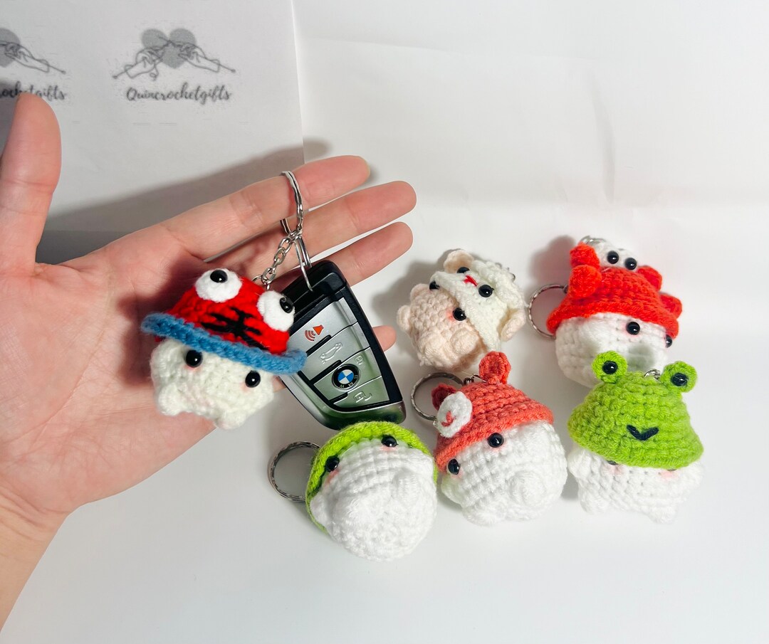 Mushroom Keychains,crochet Cute Mushroom Keychains,mushroom Keychains ...