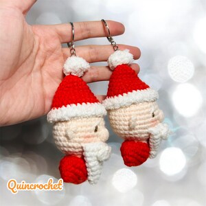 Crochet Santa Claus Keychain: Handmade Christmas Ornament - Etsy