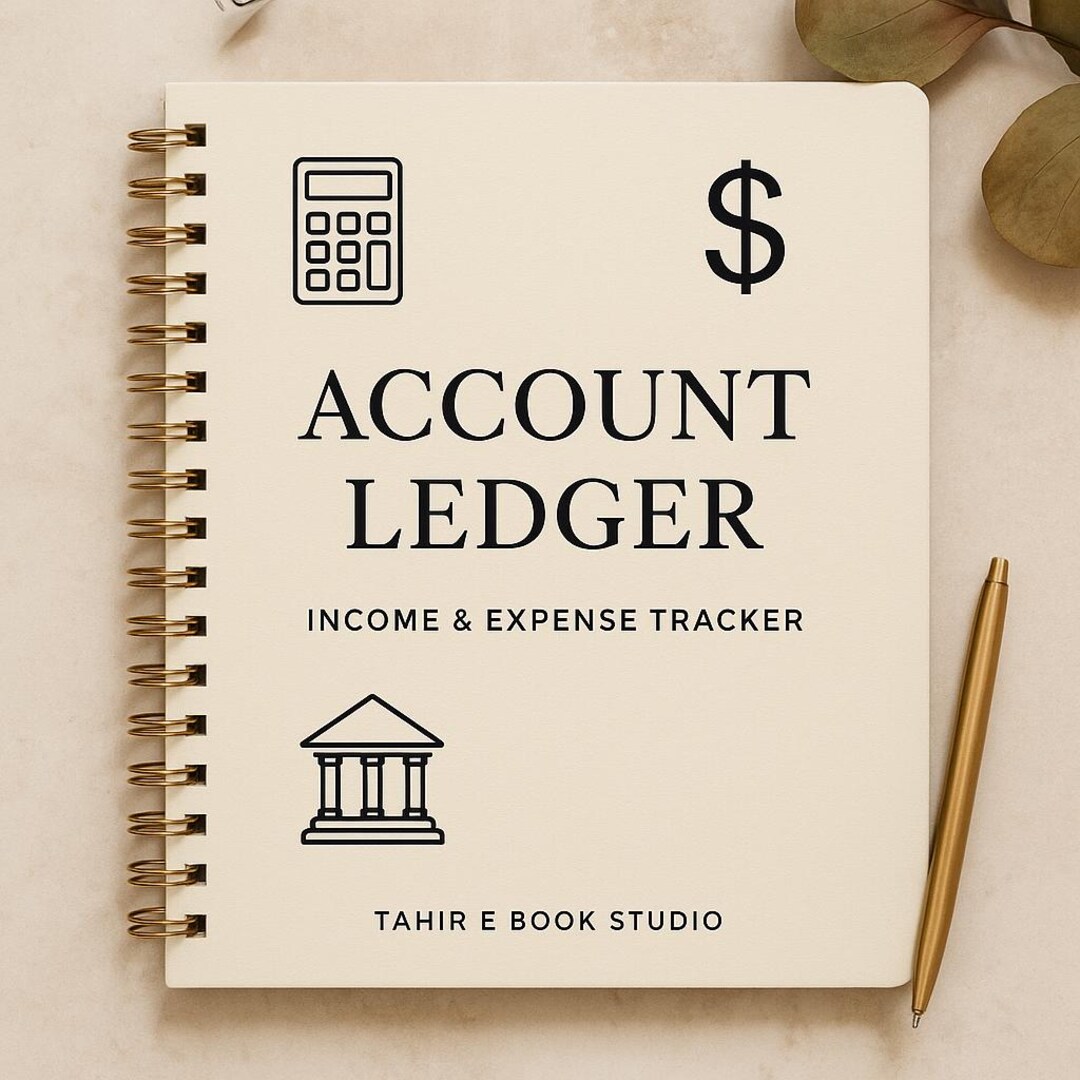 Printable Account Ledger Income & Expense Tracker Business Finance Log ...