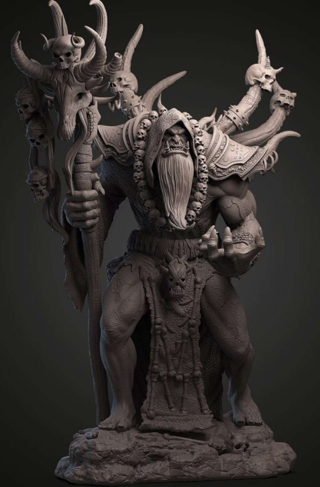Gul'dan Gul'dan 3D Printed Figure Gul'dan Figure Detailed Warcraft ...
