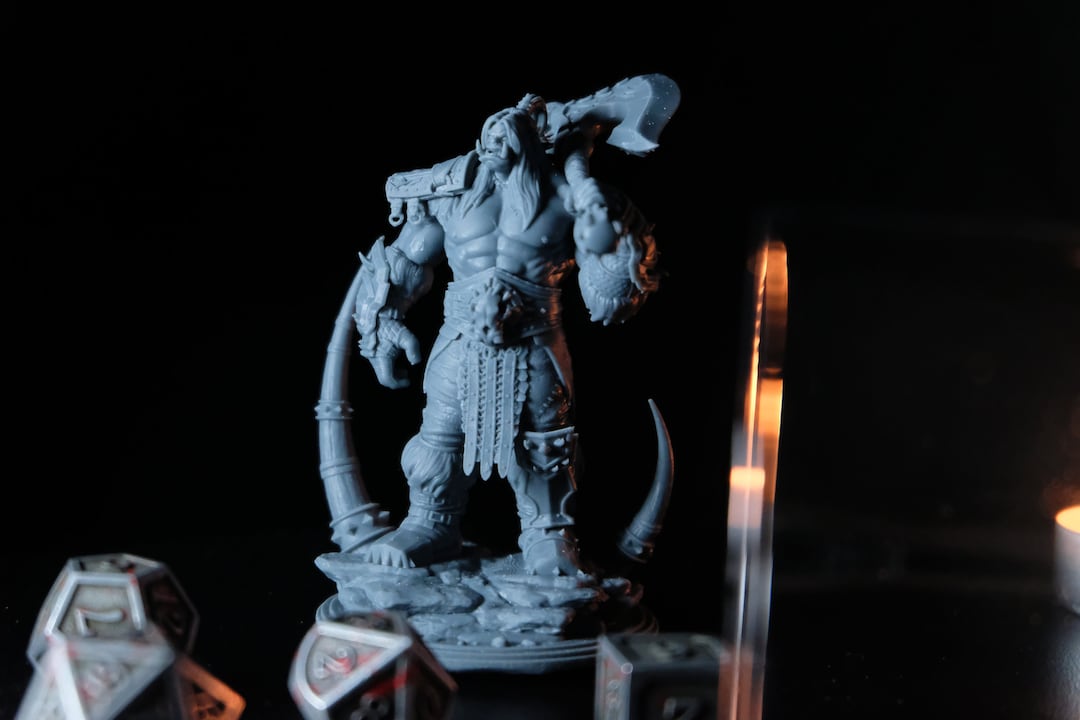 Grommash 3D Printed Figure 7.5cm Tall Detailed Warcraft Miniature ...