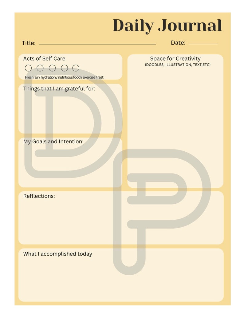 Personal Daily Journal - Etsy