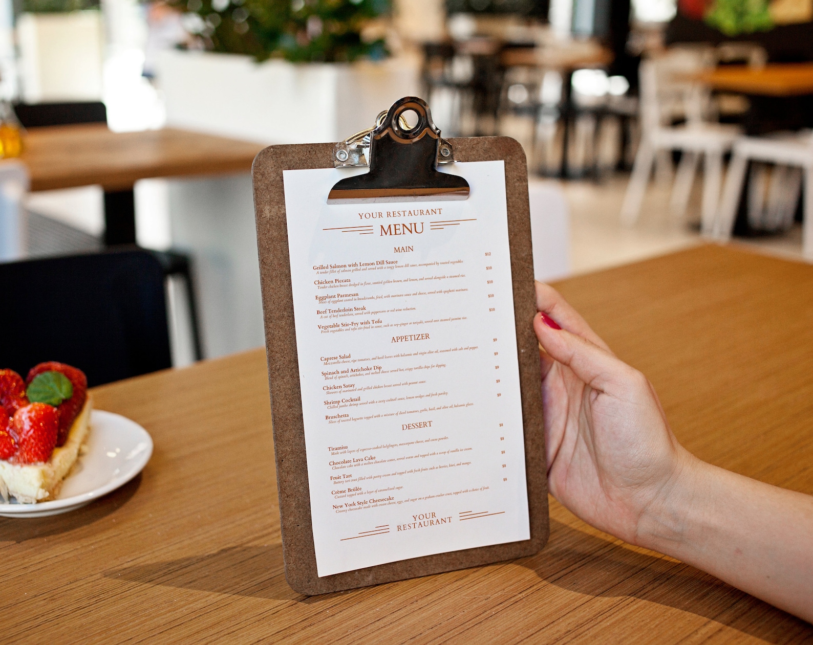Minimal Restaurant Menu Template, Modern Restaurant Menu, Editable Menu ...