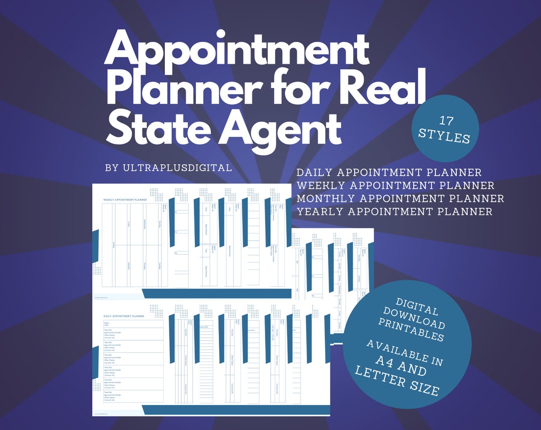 Daily Appointment Planner for Real State Agent Printable | Daily ...