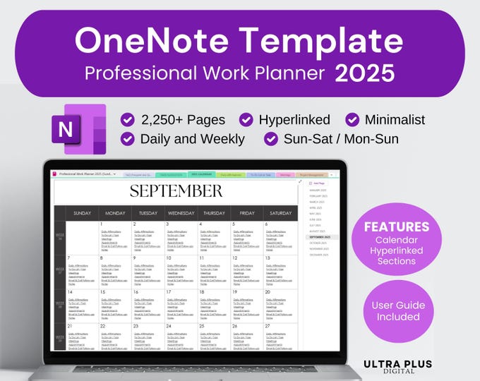 Onenote Digital Planner, Onenote Vorlage, Projekt Planer Onenote ...