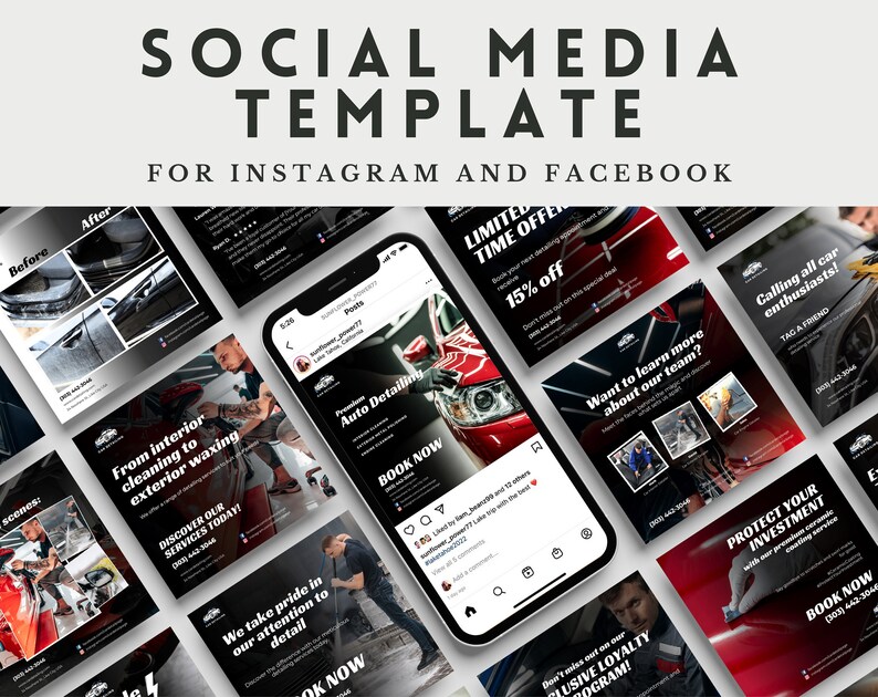 Car Detailing Marketing Template Car Detailing Instagram Carousel ...