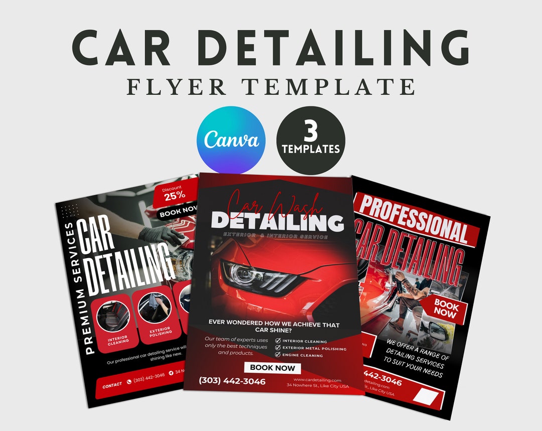 Car Detailing Flyer, Auto Detailing Flyer Template Design, Car Wash ...