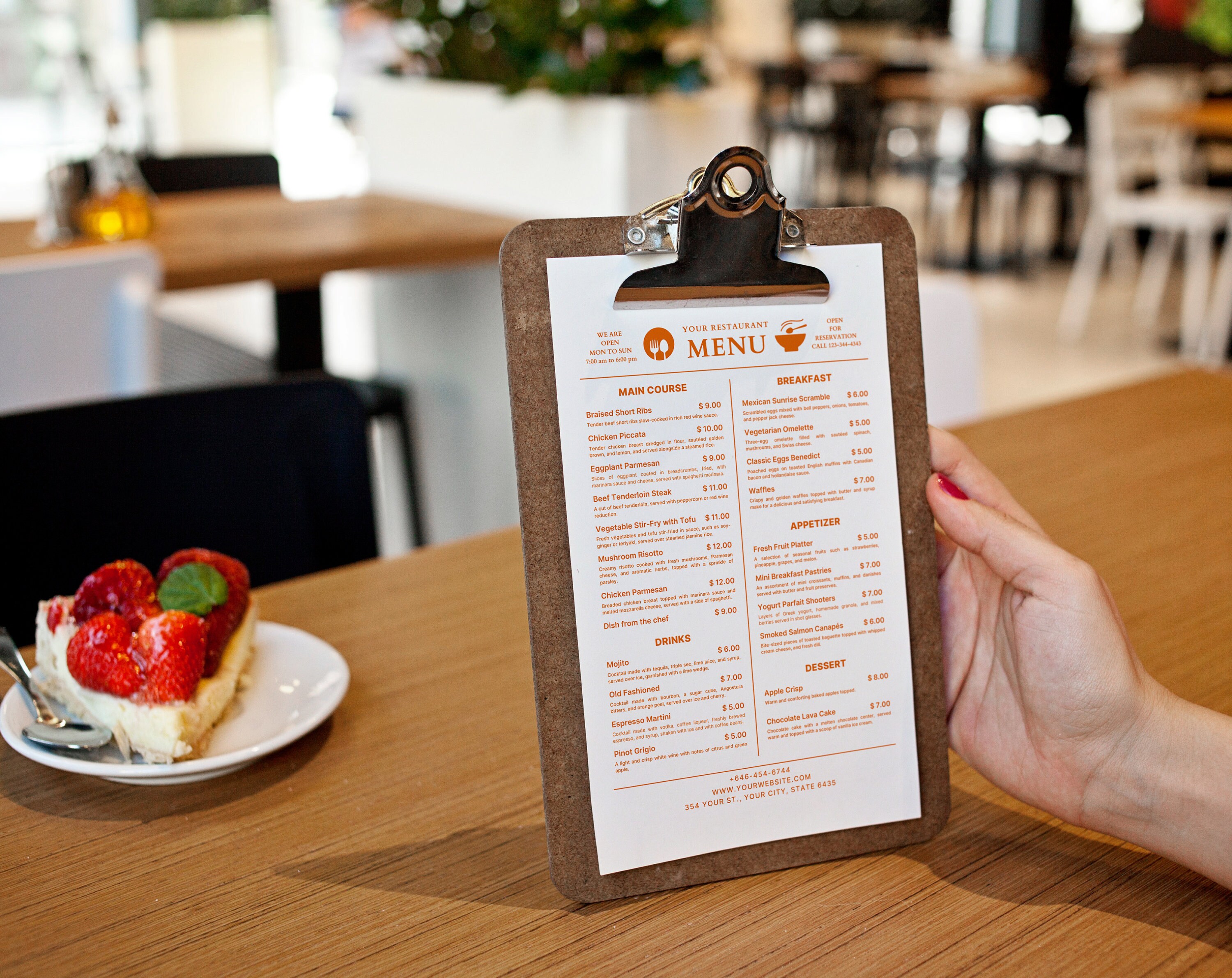 Minimal Restaurant Menu Template, Modern Restaurant Menu, Editable Menu ...