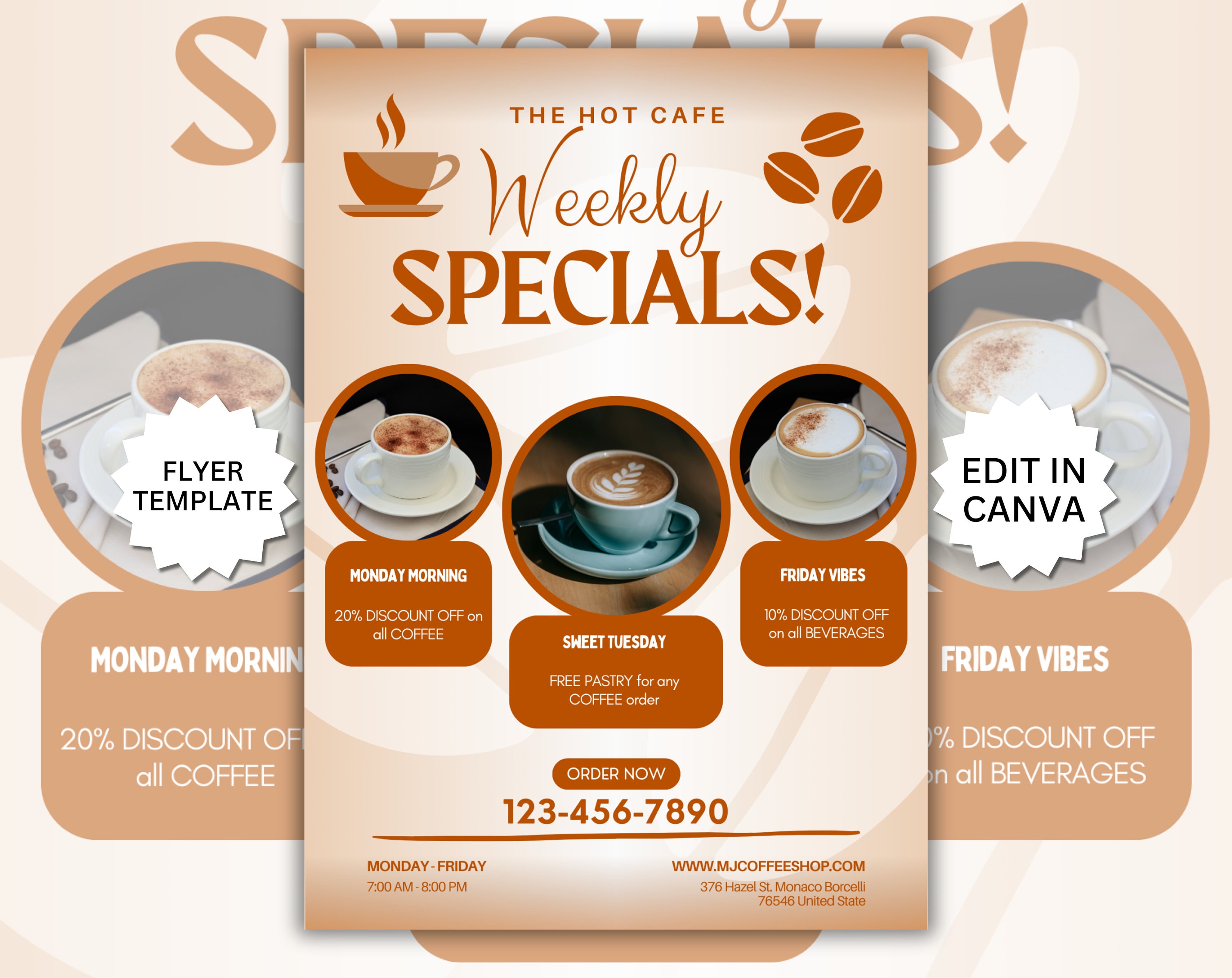 Cafe Flyer, Coffee Shop Flyer Template, Cafe Menu Flyer, Restaurant ...