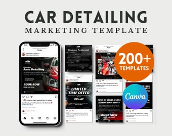 Car Detailing Car Wash Social Media Ad Template - Etsy