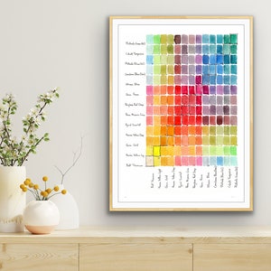 Giclee Fine Art Print - Bright Colour Palette Watercolour, A5, A4, A3 ...