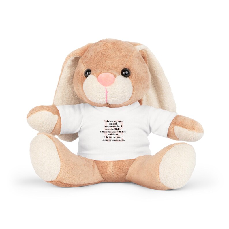 Prayer Bear Plush Toy With T-shirt, Christian Baby Gift, Keep Me Safe ...