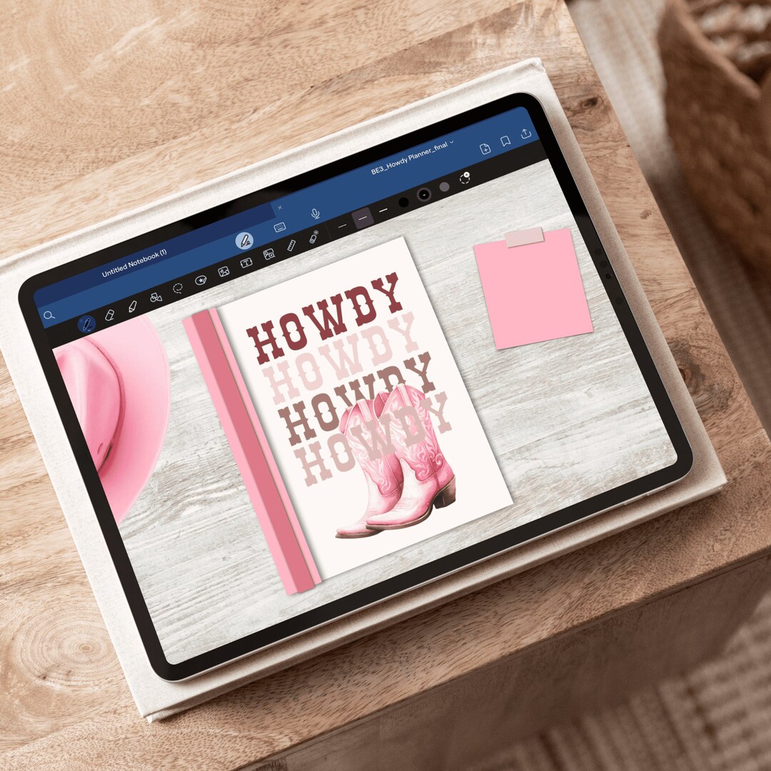 Cowgirl 2025 Digital Planner Hyperlinked Landscape Orientation for ...