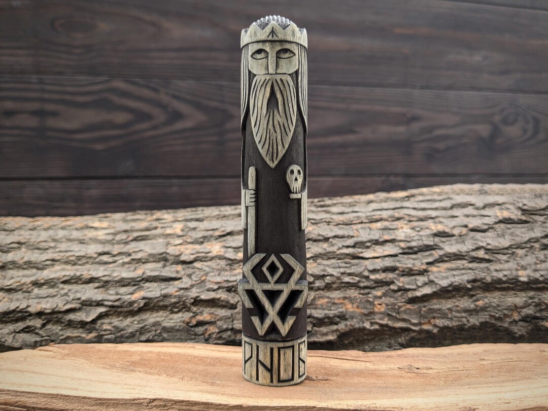 Slavic God - Chernobog. Wooden Gods Statue. Slavic Pantheon. Mythology ...