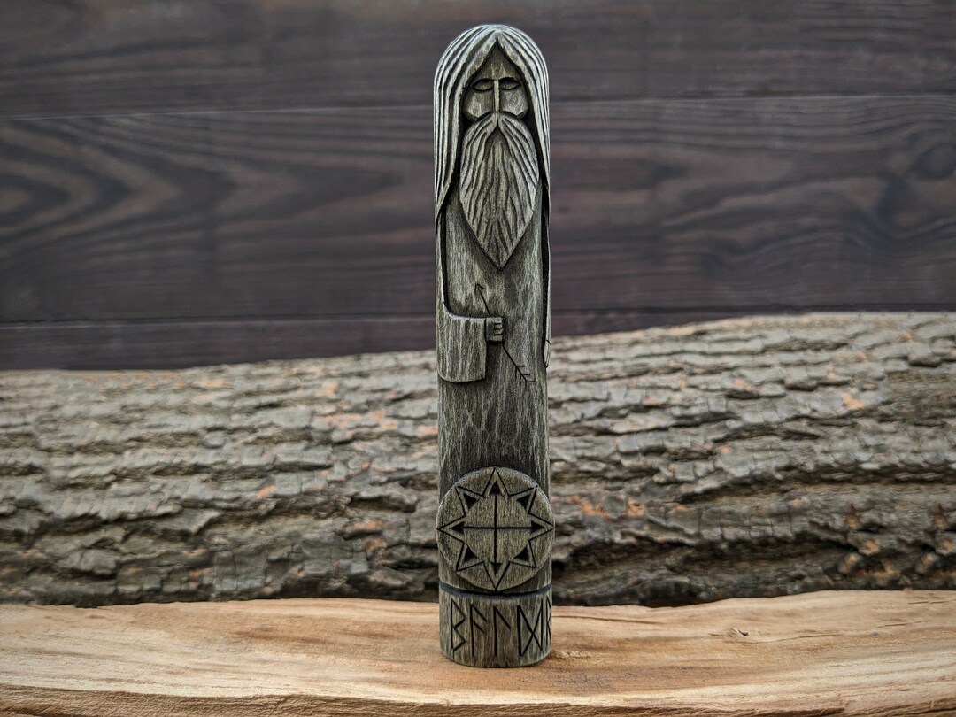 Scandinavian God Baldr. Wooden Gods Sculpture. Norse Pantheon ...