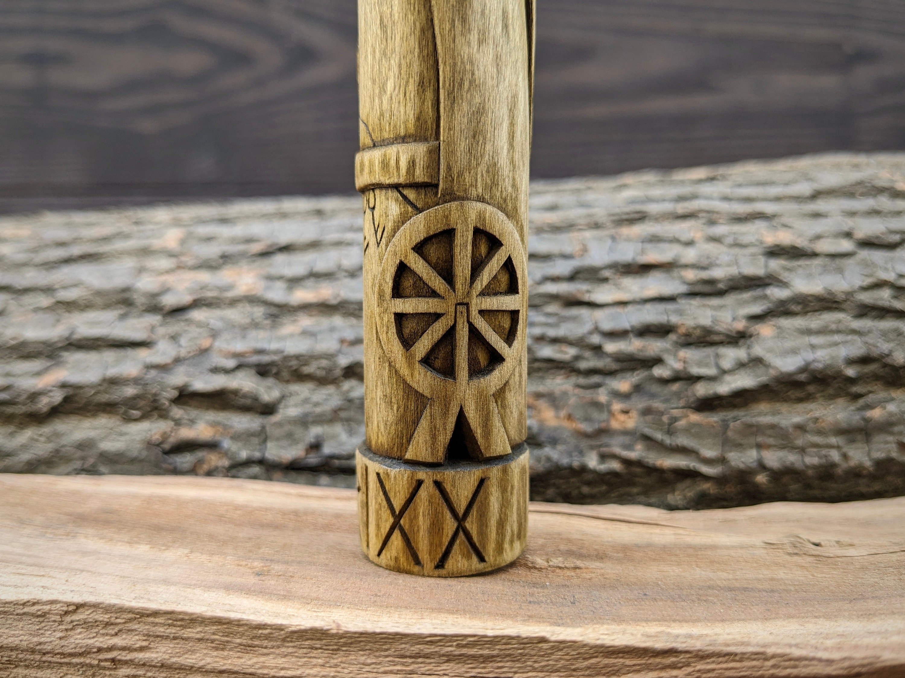 Scandinavian Goddess - Frigg. Wooden Gods Sculpture. Norse Pantheon ...