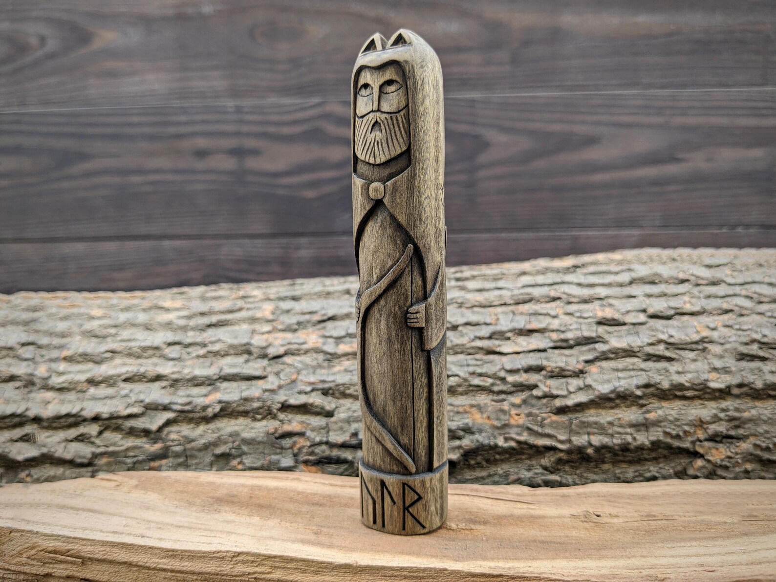Scandinavian God - Ullr. Wooden Gods Sculpture. Norse Pantheon ...