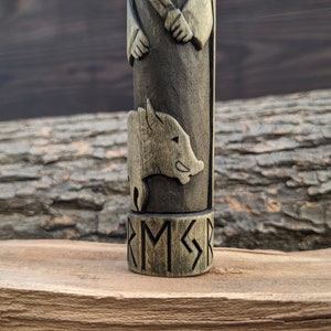 Scandinavian God - Freyr. Wooden Gods Sculpture. Norse Pantheon ...