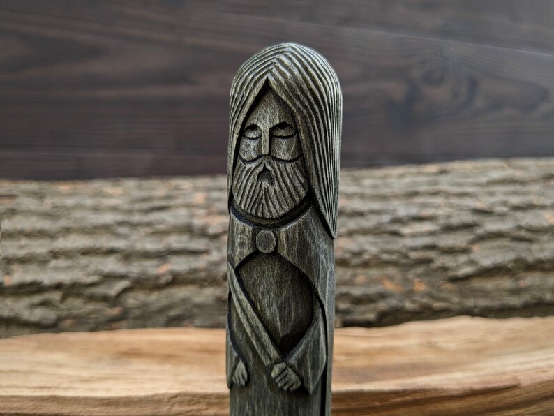 Scandinavian God Freyr. Wooden Gods Sculpture. Norse Pantheon ...