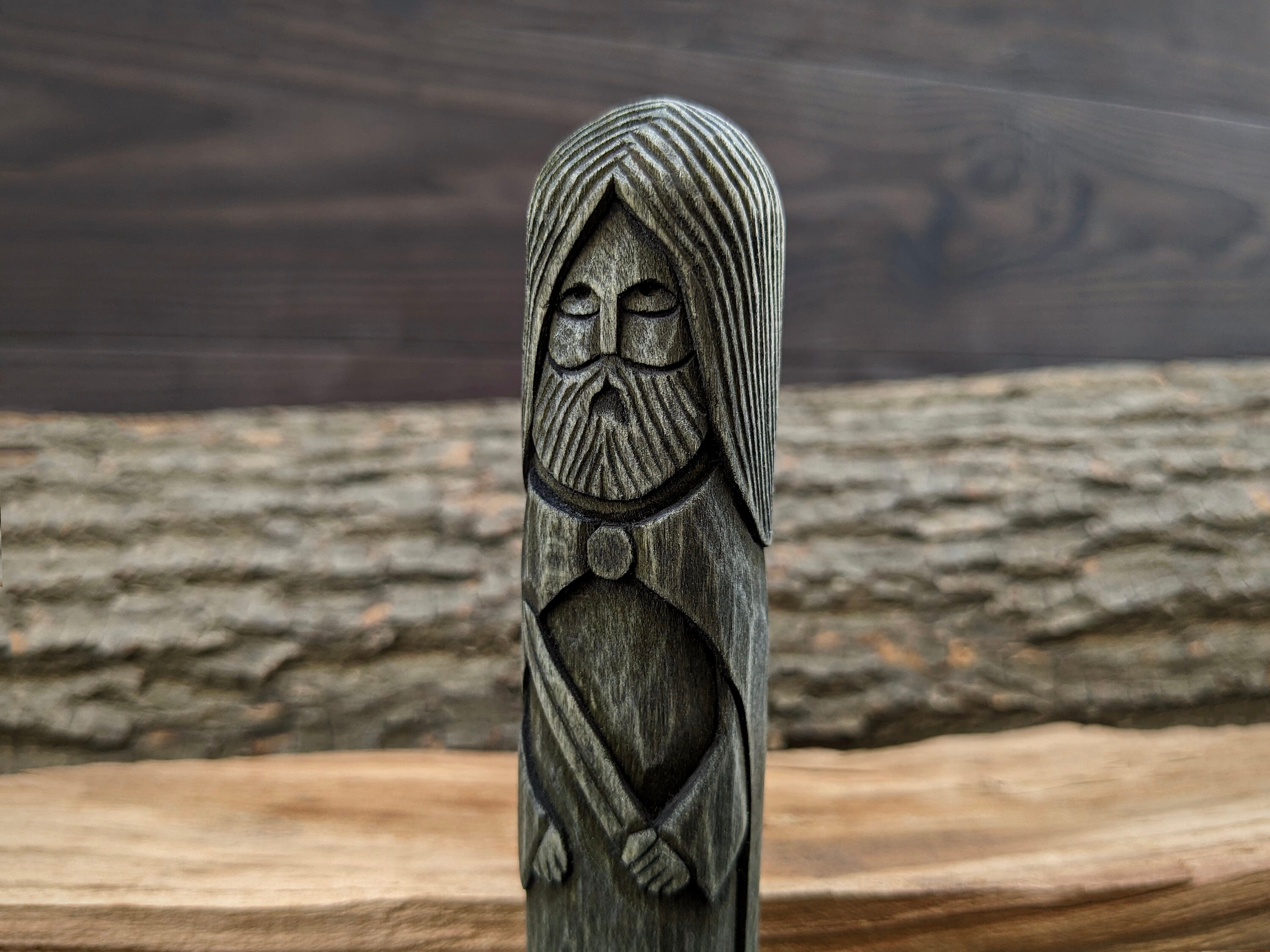 Scandinavian God Freyr. Wooden Gods Sculpture. Norse Pantheon ...