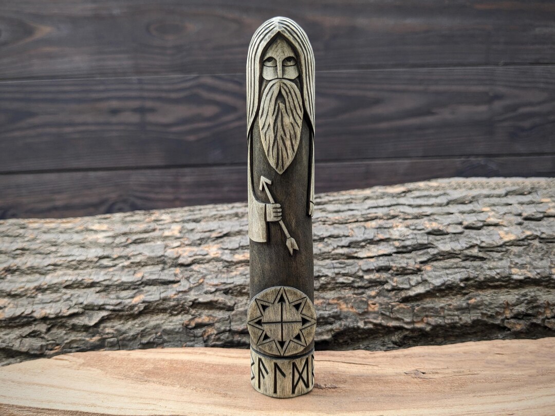 Scandinavian God - Baldr. Wooden Gods Sculpture. Norse Pantheon ...