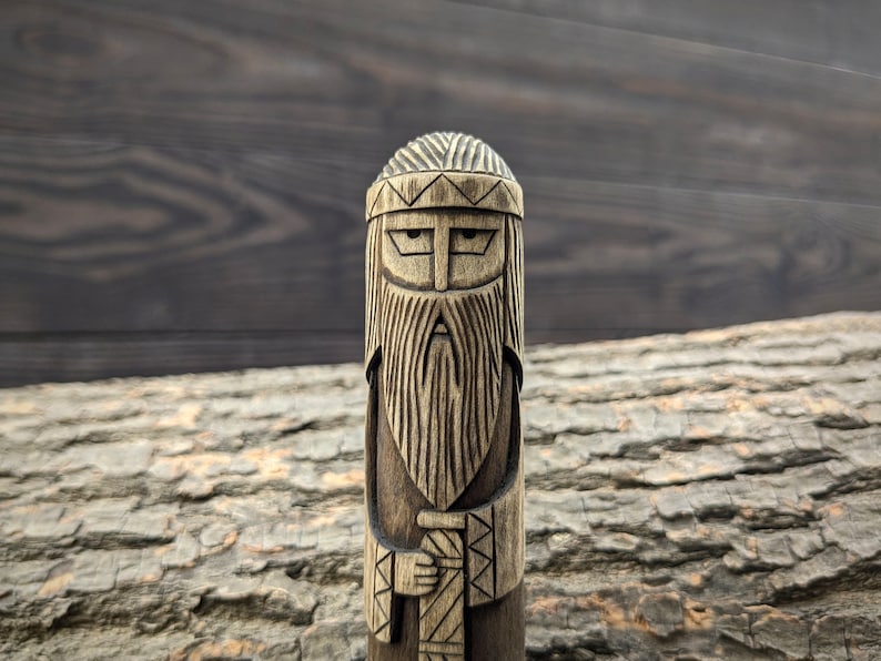 Slavic God Svarog. Wooden Gods Statue. Slavic Pantheon. Mythology Altar ...