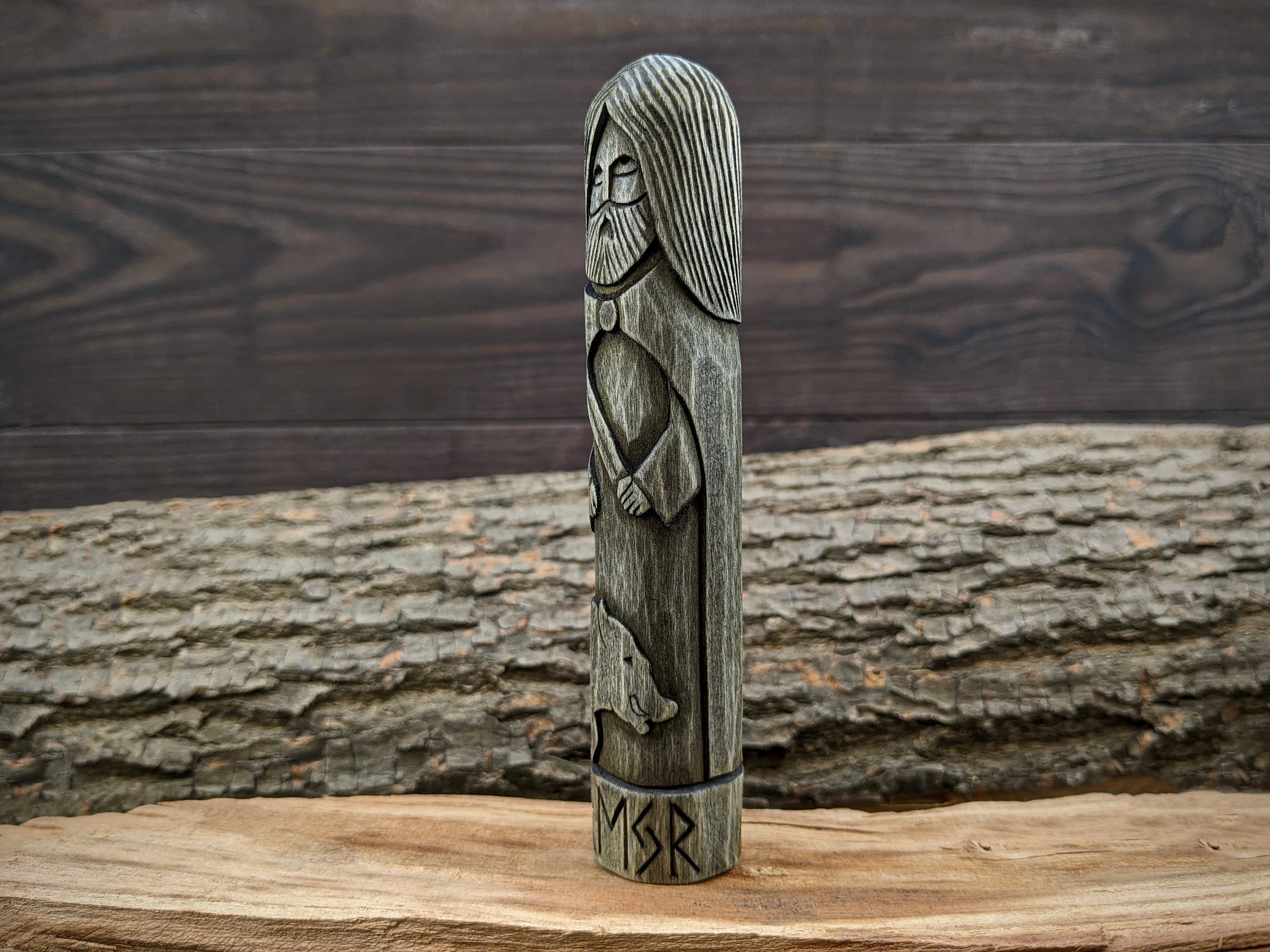 Scandinavian God Freyr. Wooden Gods Sculpture. Norse Pantheon ...
