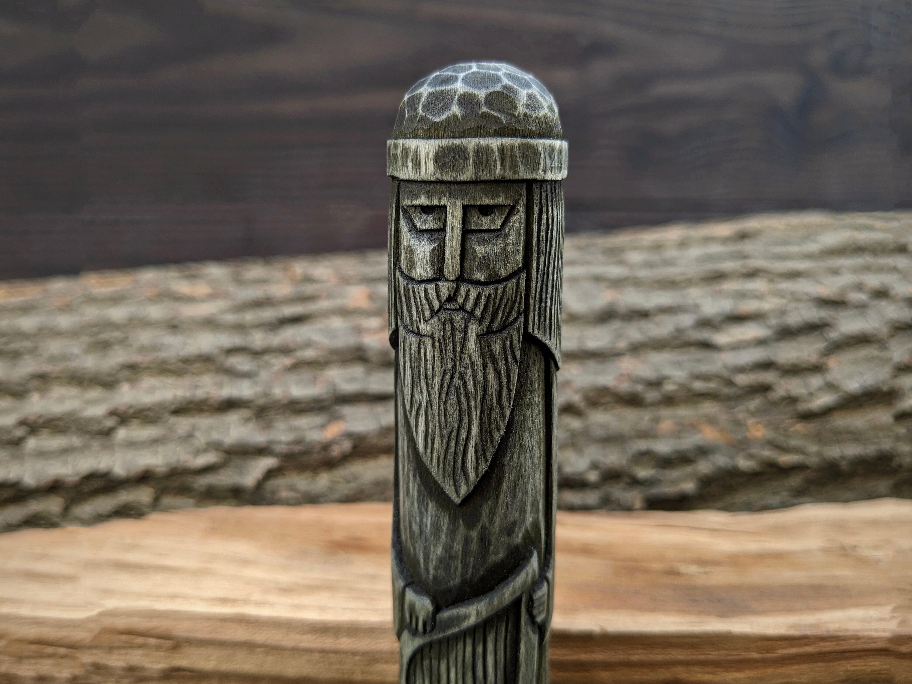 Scandinavian God Bragi. Wooden Gods Sculpture. Norse Pantheon ...