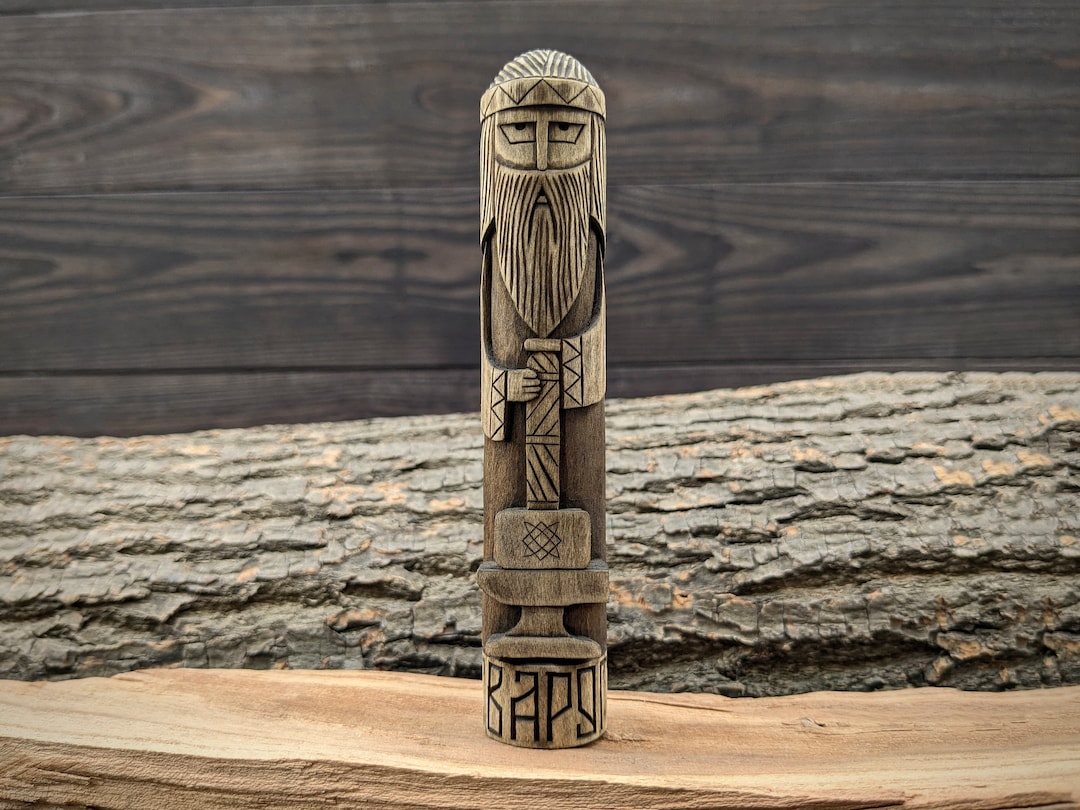 Slavic God - Svarog. Wooden Gods Statue. Slavic Pantheon. Mythology ...