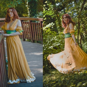 Ida Emean Elven Gown Summer Cosplay Witcher Elf Sorceress LARP - Etsy