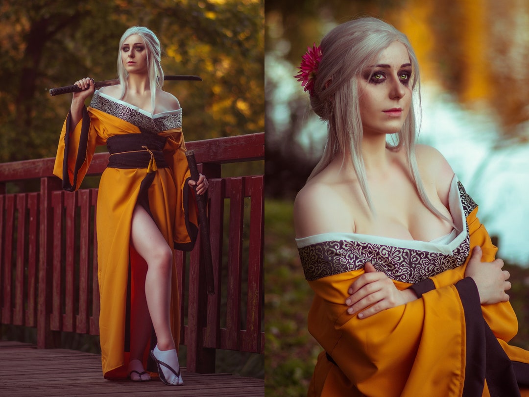 Ciri Costume Kitsune Japanese Kimono Figure Cosplay Witcher - Etsy