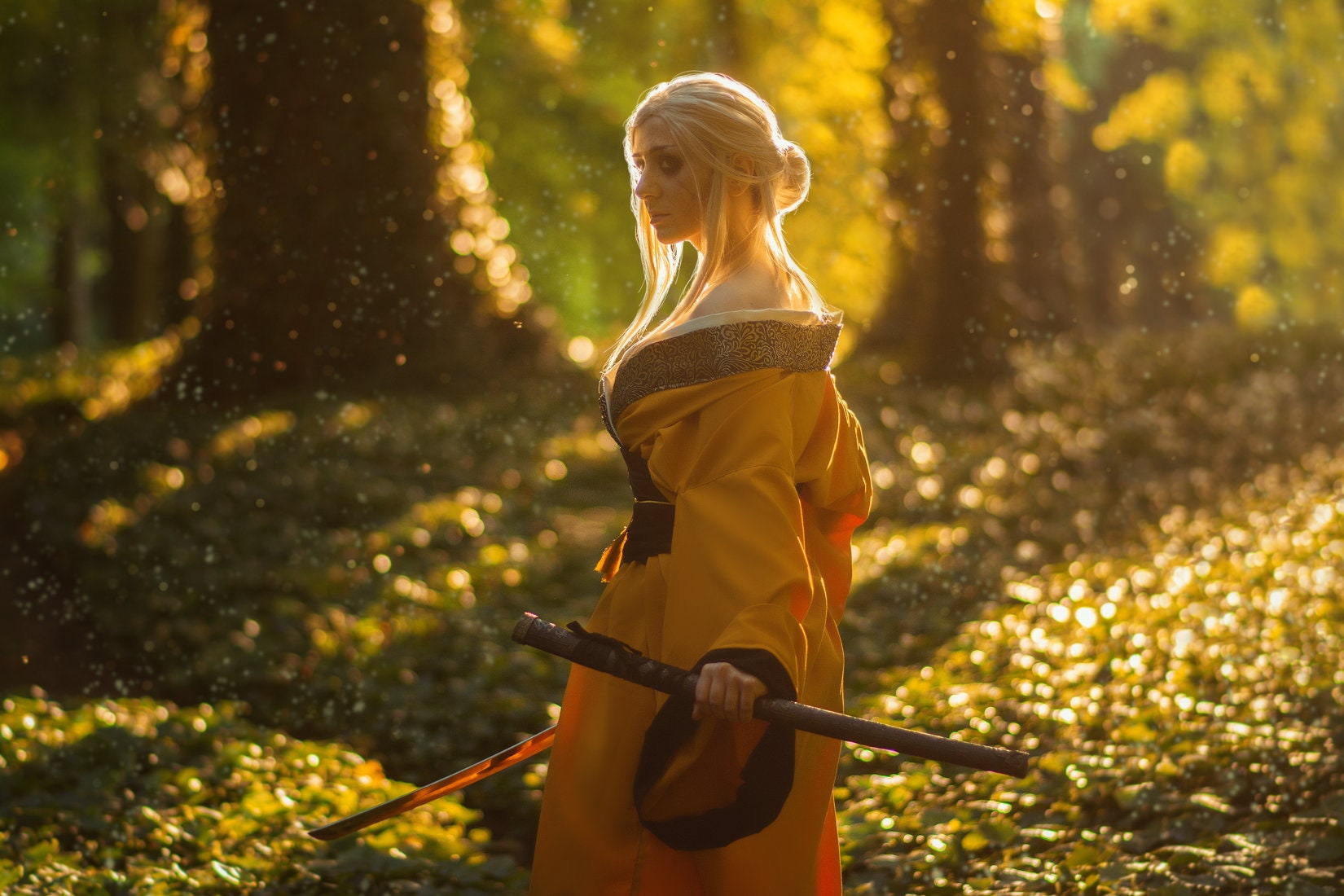 Ciri Costume Kitsune Japanese Kimono Figure Cosplay Witcher - Etsy