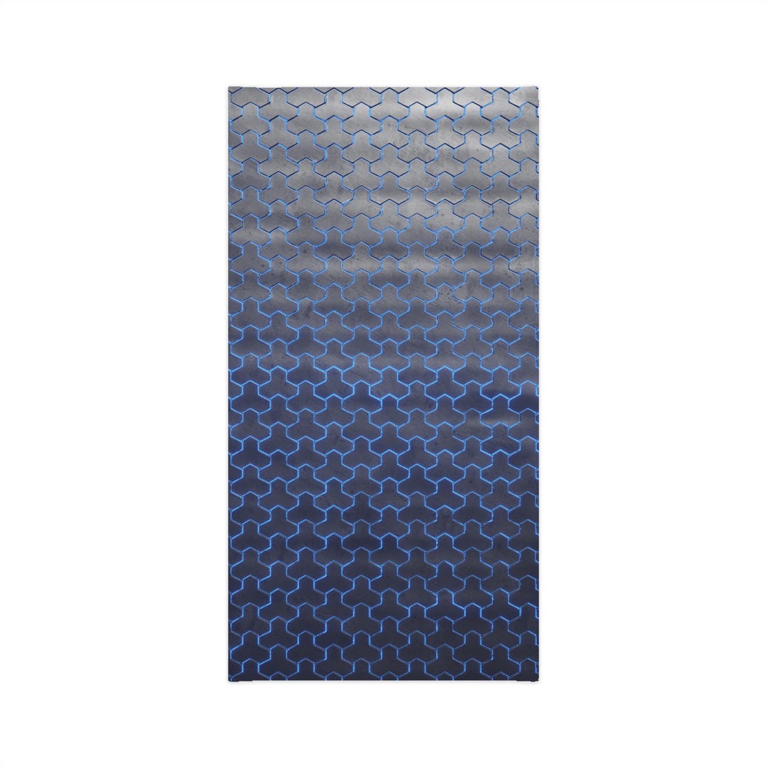 Silver and Blue Gradient Midweight Mountain Armor Pattern Tube Scarf ...
