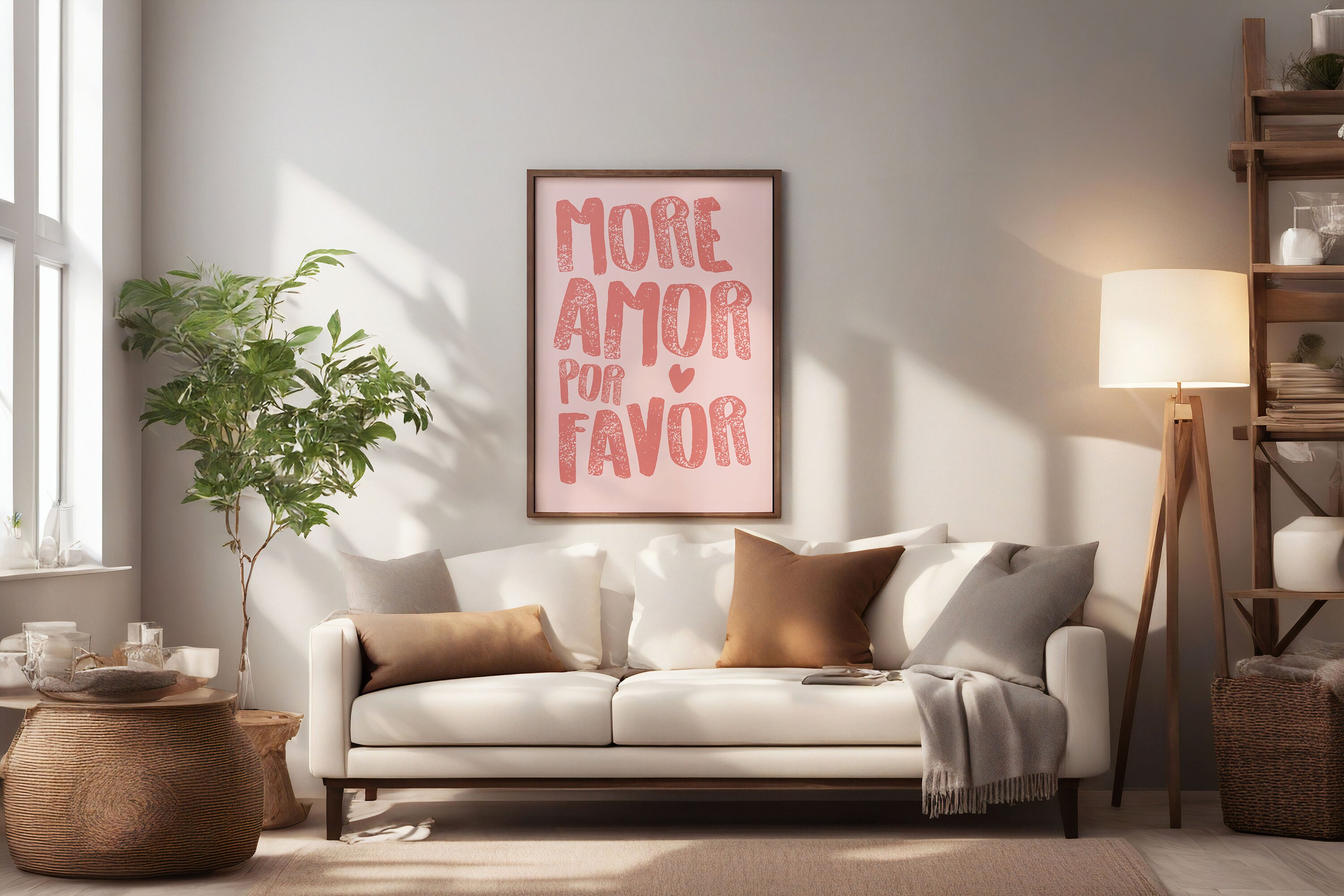More Amor Por Favor Digital Art Print, Hand-lettered Poster, Love Wall ...