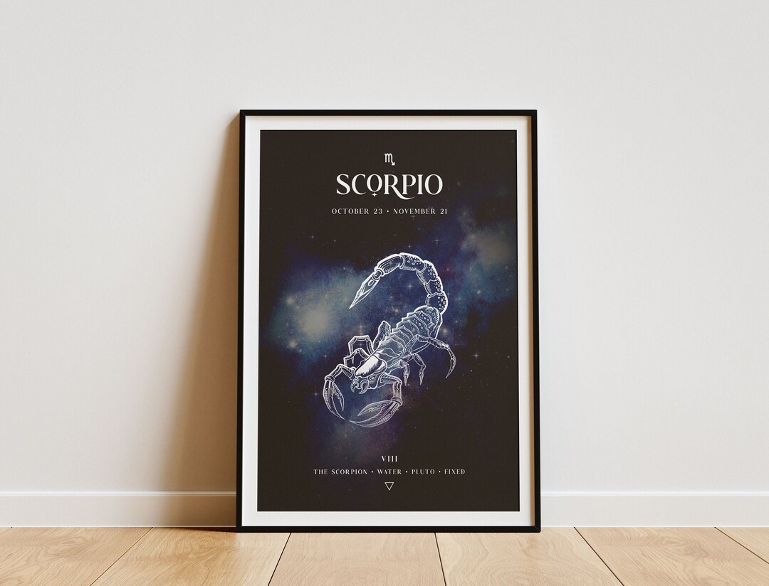Scorpio Zodiac Poster, Digital Download Print, Astrology, Horoscope ...