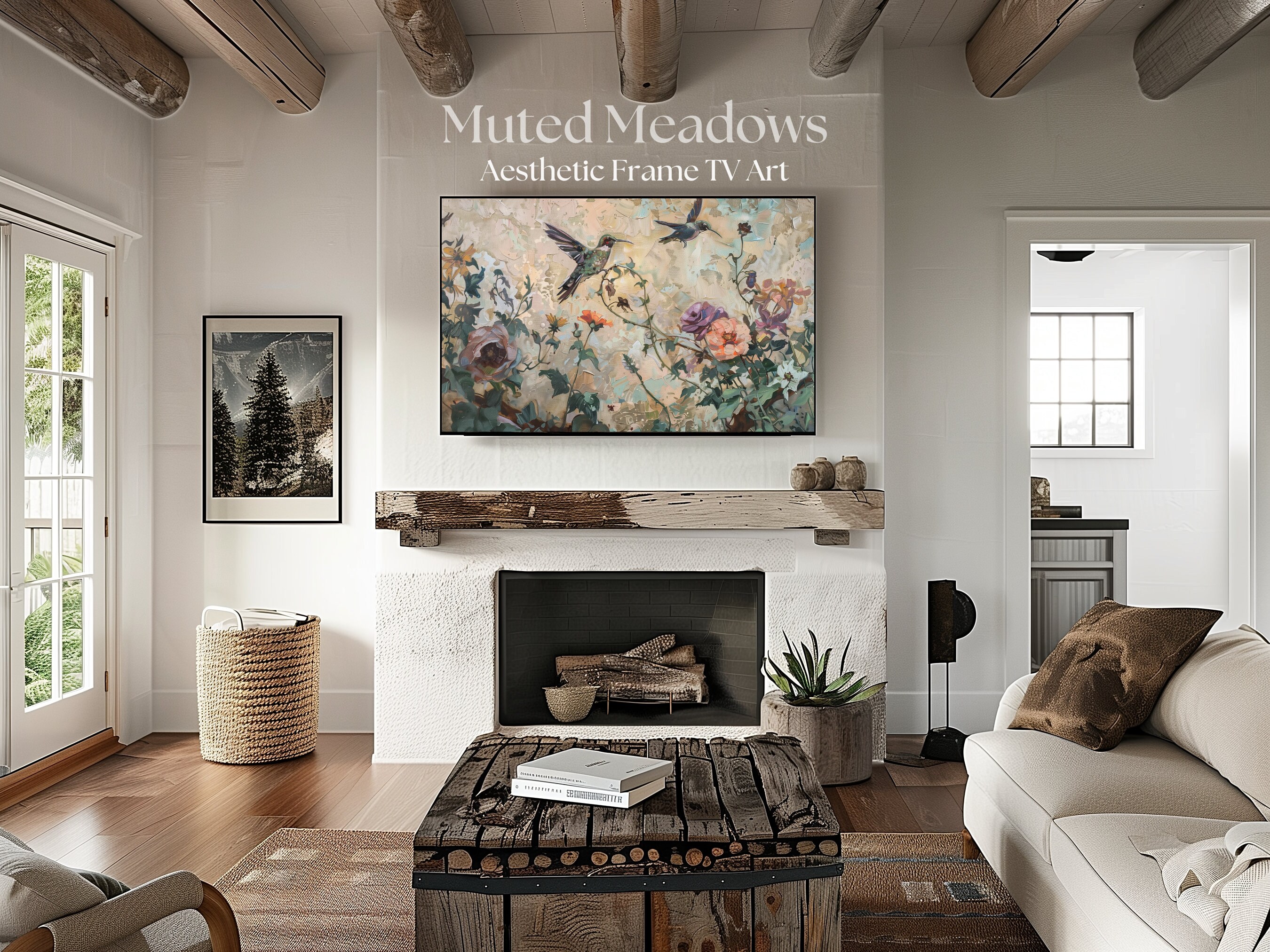 Wildflower Waltz: A Hummingbird's Flight, Frame TV Art, Digital Spring ...